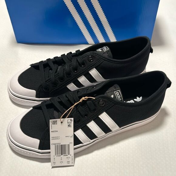 adidas | Shoes | Adidascanvas Shoes Mens 95 Black Nizza | Poshmark
